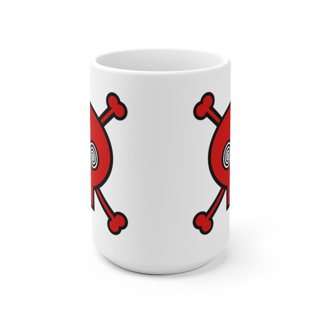 Red Hypno-skull White Ceramic Mug hypnosis, Spirals, Skull, Ships From ...