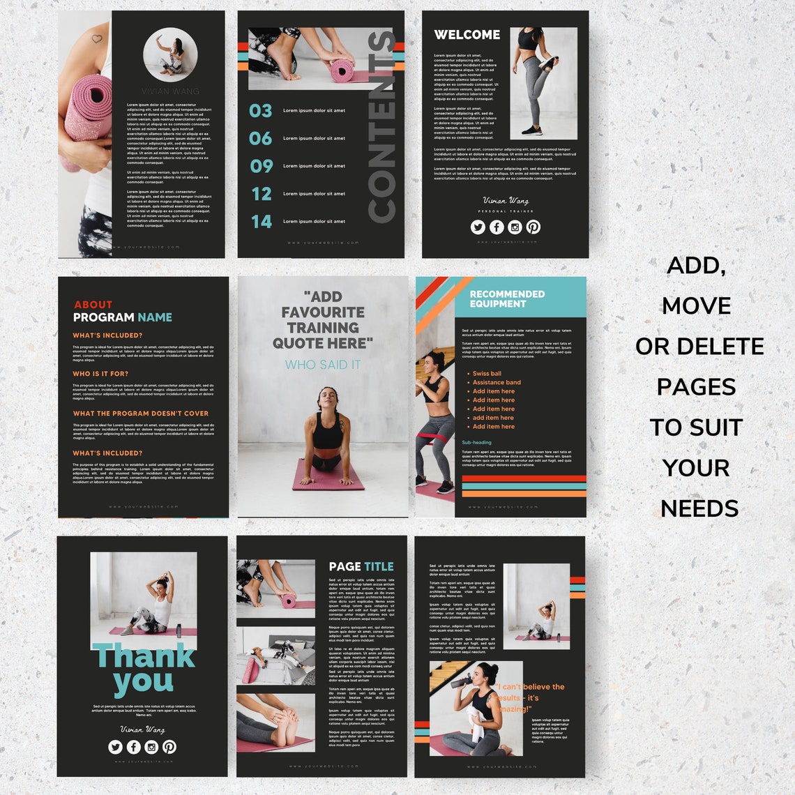 Fitness Ebook Template 32 Pages Ideal Personal Trainers Fitness Ebook ...