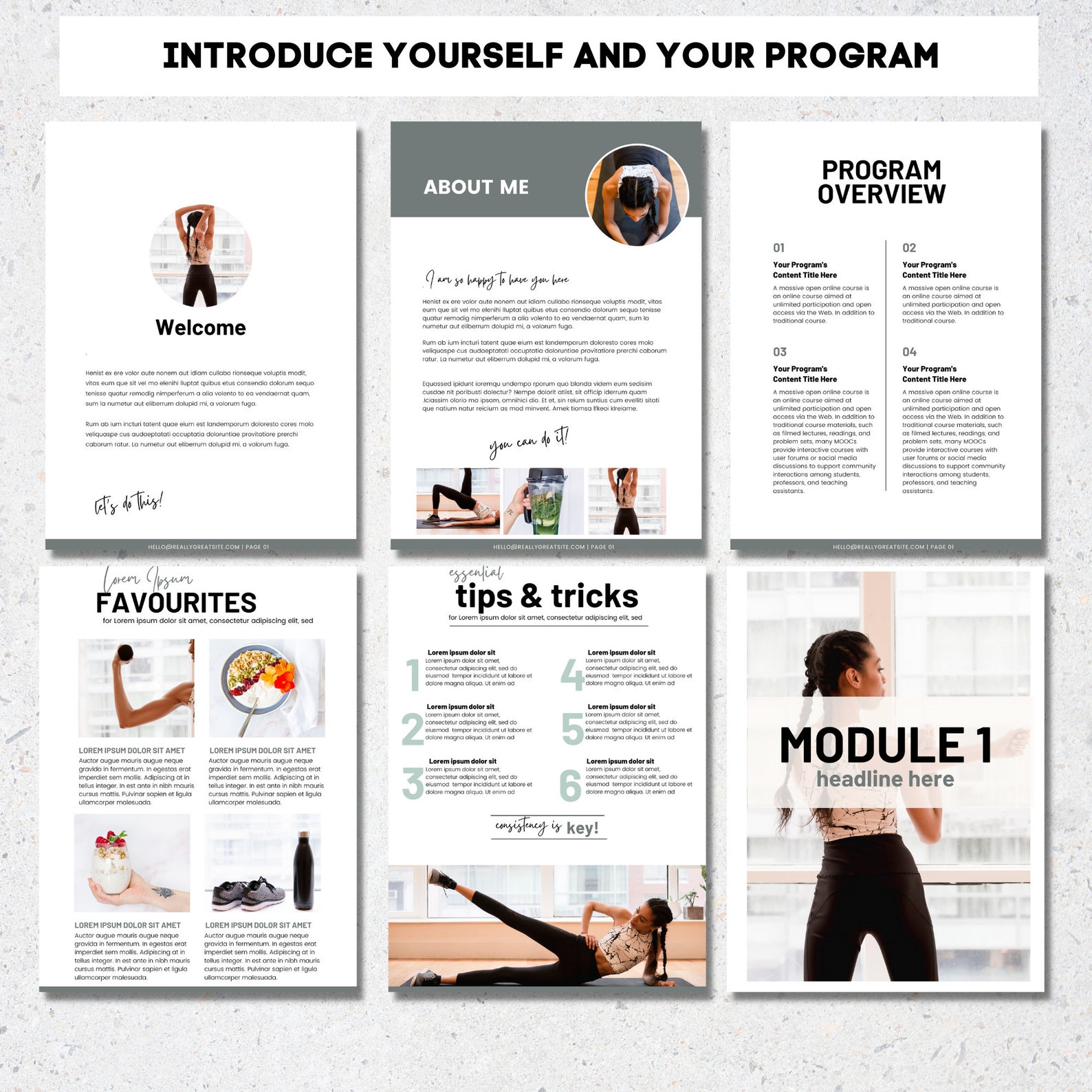 Fitness Workbook Template | Nutrition Workbook Template | 25 Pages ...