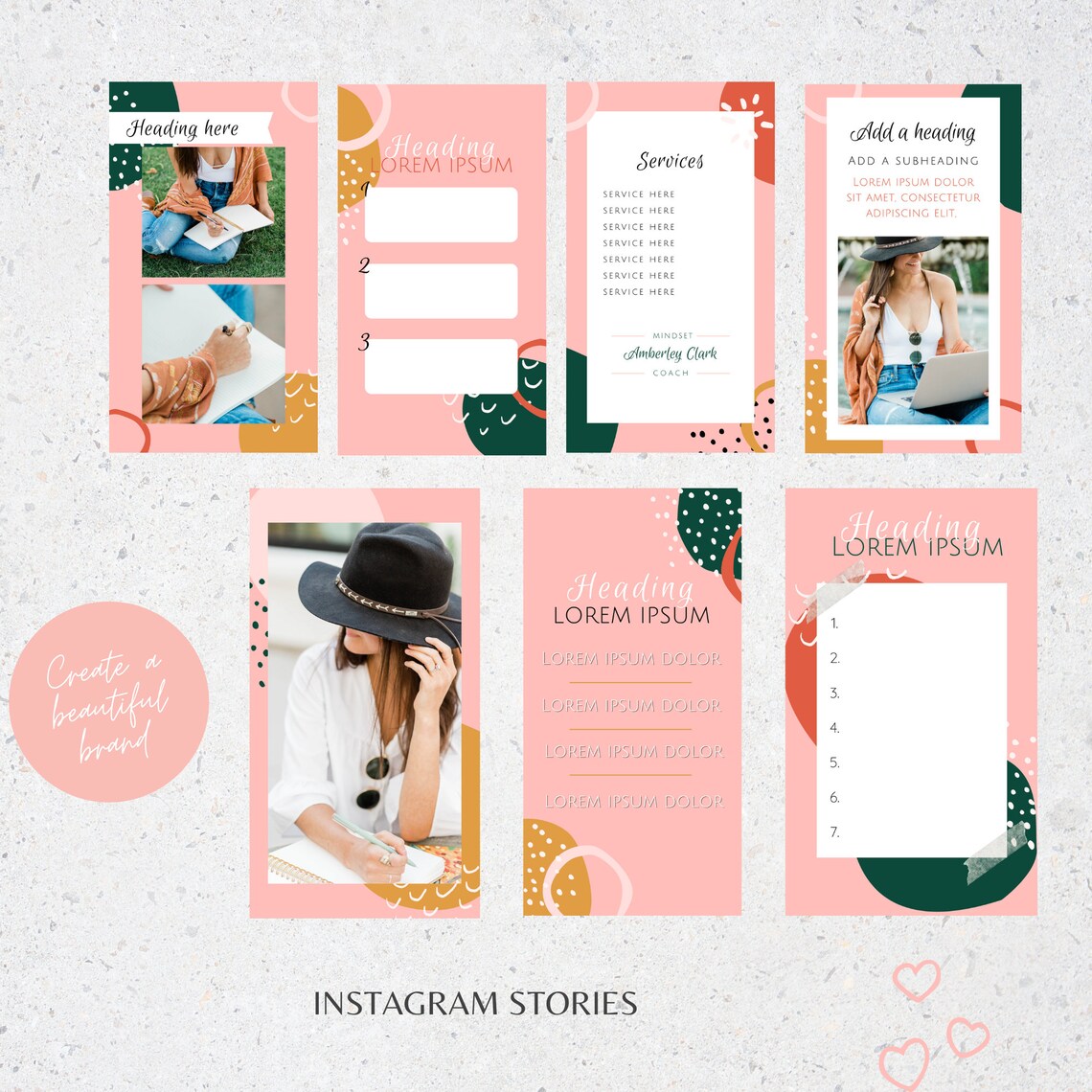 Colorful Canva Instagram Template Bundle Instagram Marketing | Etsy
