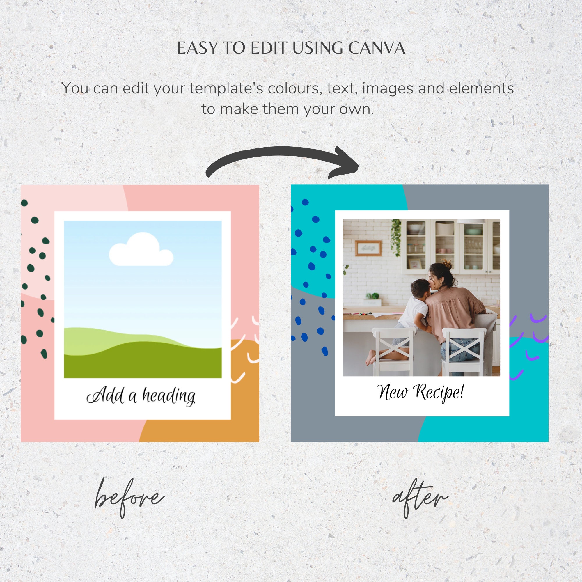 Colorful Canva Instagram Template Bundle Instagram Marketing | Etsy