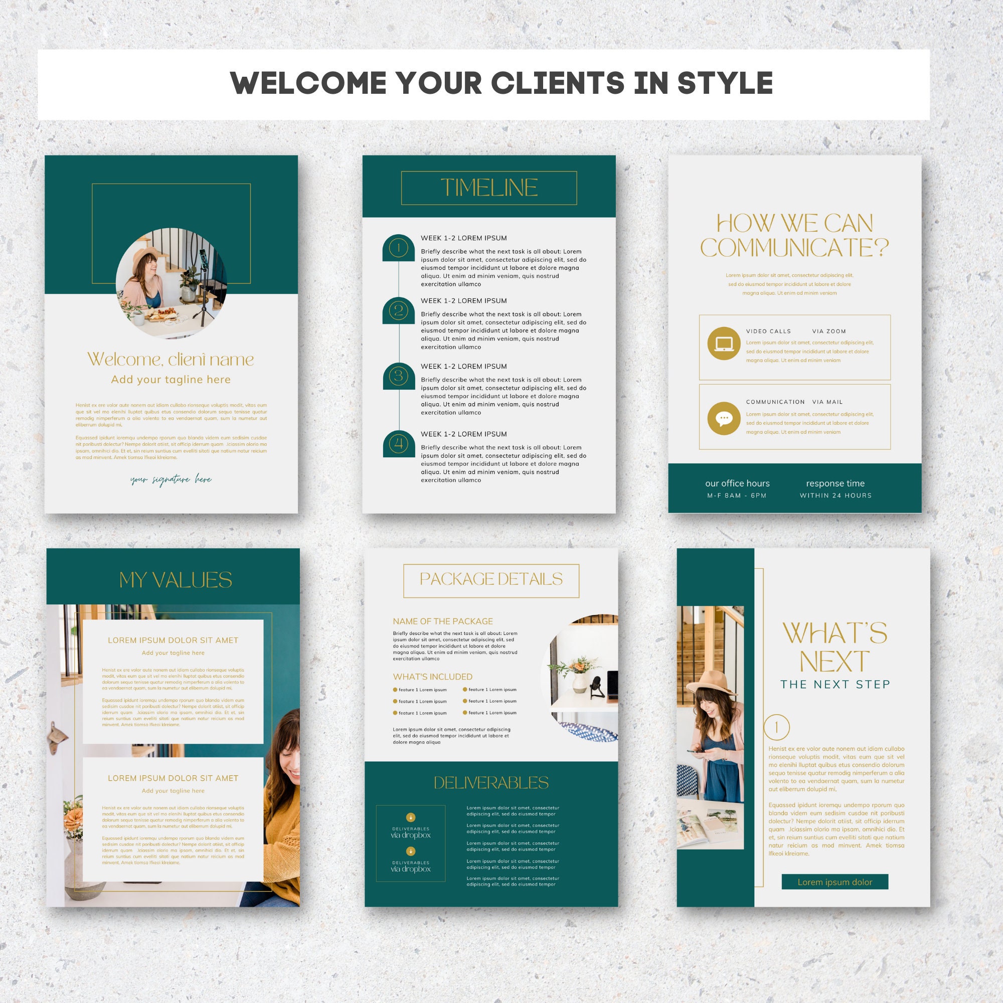 Client Welcome Pack Template | Client Onboarding Template | Canva Ebook ...
