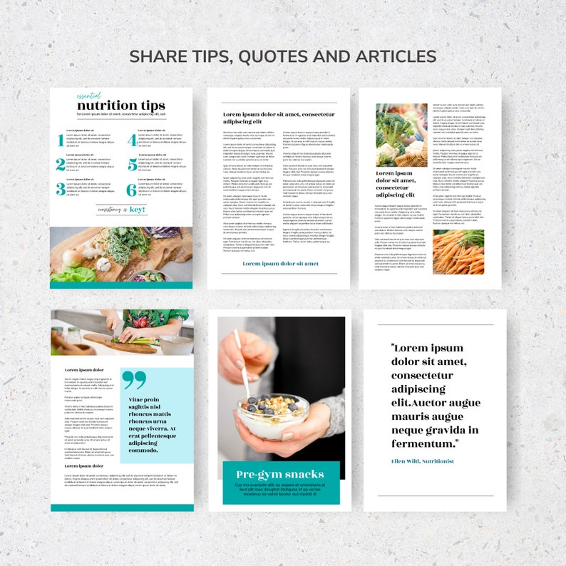Cookbook Template | Healthy Eating Design | Meal Planner Template ...