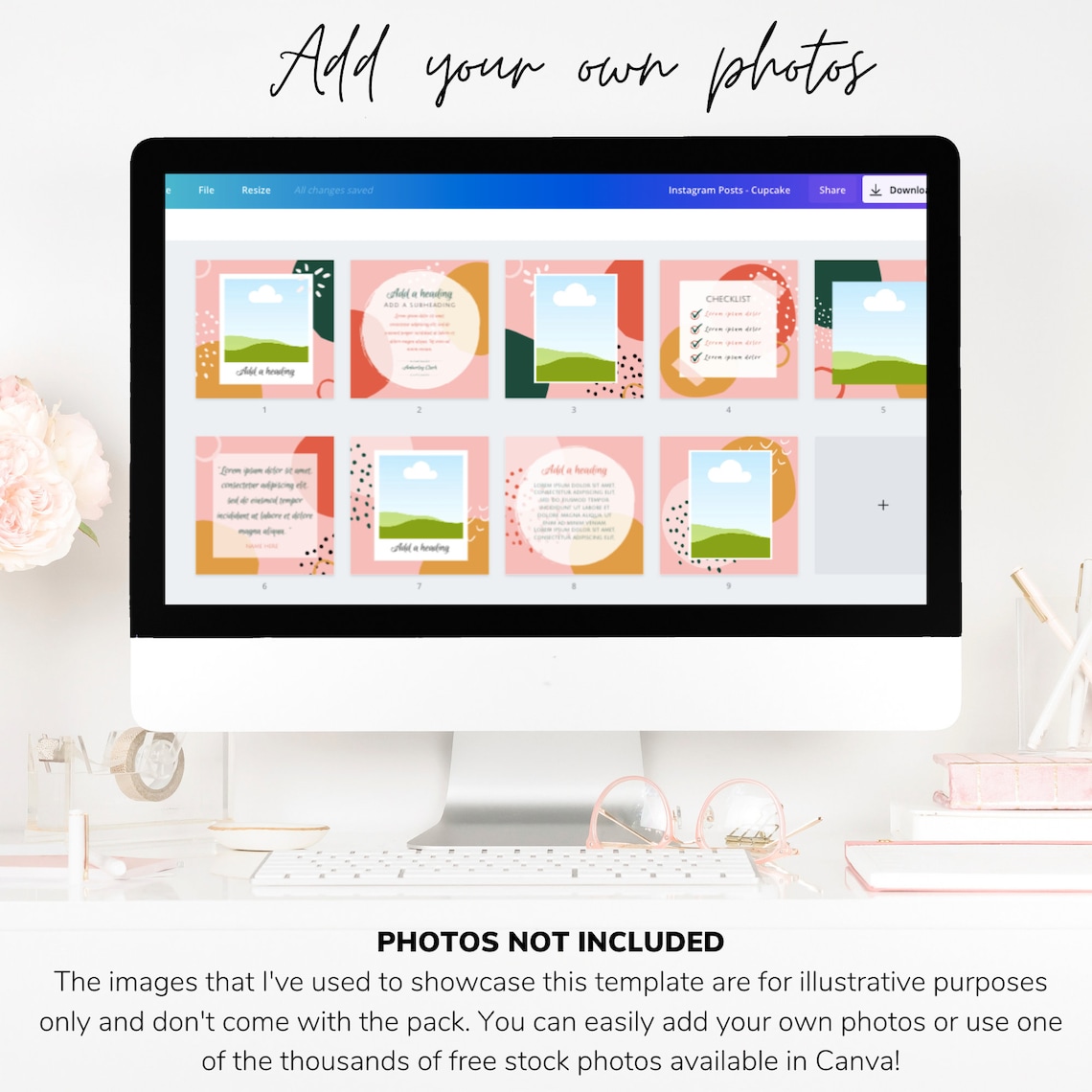 Colorful Canva Instagram Template Bundle Instagram Marketing | Etsy