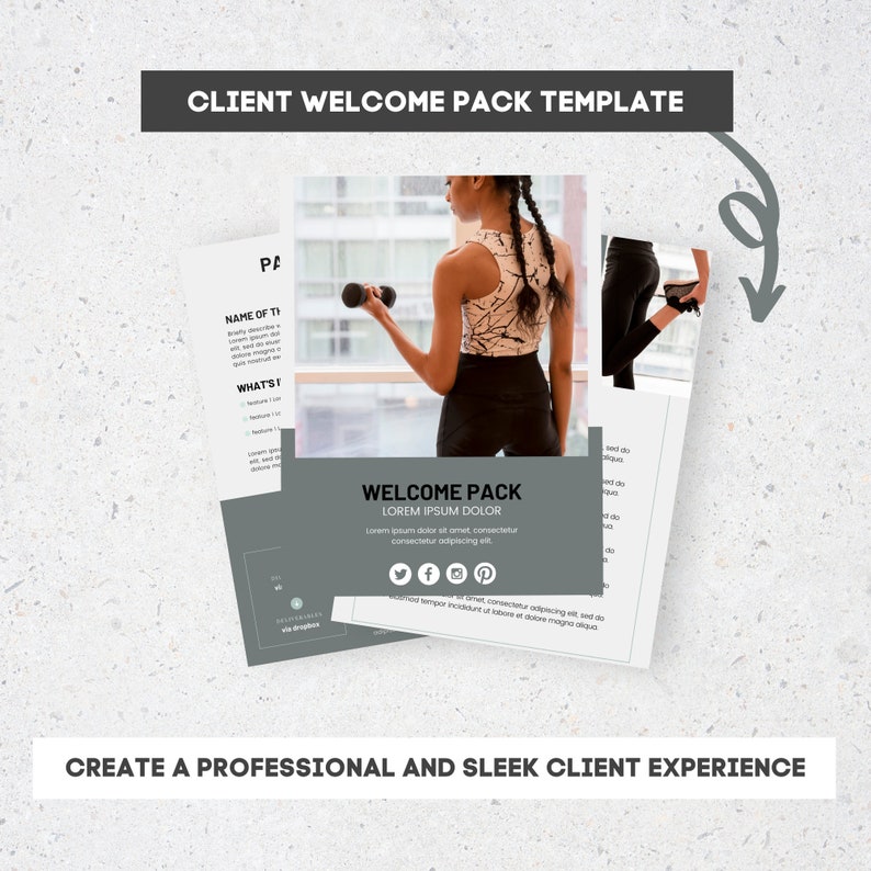 Fitness & Nutrition Client Welcome Pack Template | Client Onboarding ...
