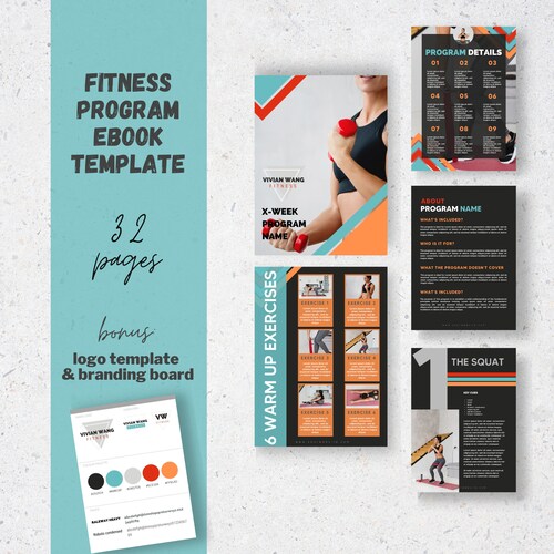 Fitness Ebook Template 32 Pages Ideal Personal Trainers | Etsy