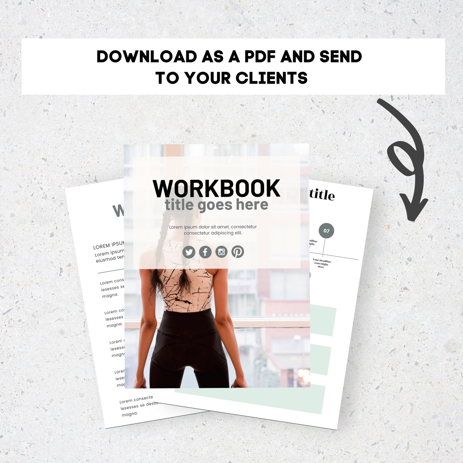 Fitness Workbook Template | Nutrition Workbook Template | 25 Pages ...