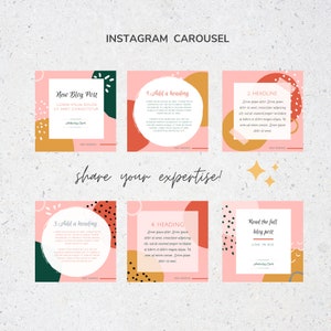 Colorful Canva Instagram Template Bundle Instagram Marketing Pack ...