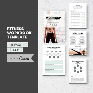 Fitness Workbook Template | Nutrition Workbook Template | 25 Pages ...