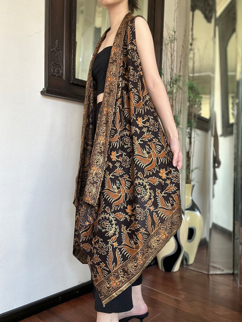 Black Batik Outer, Bali Ethnic Batik Cardigan, Womens Modern Batik ...