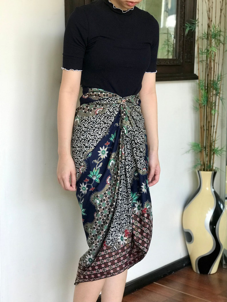 Black Batik Wrap Skirt, Bali Beach Skirt, Becah Cover Ups - Etsy