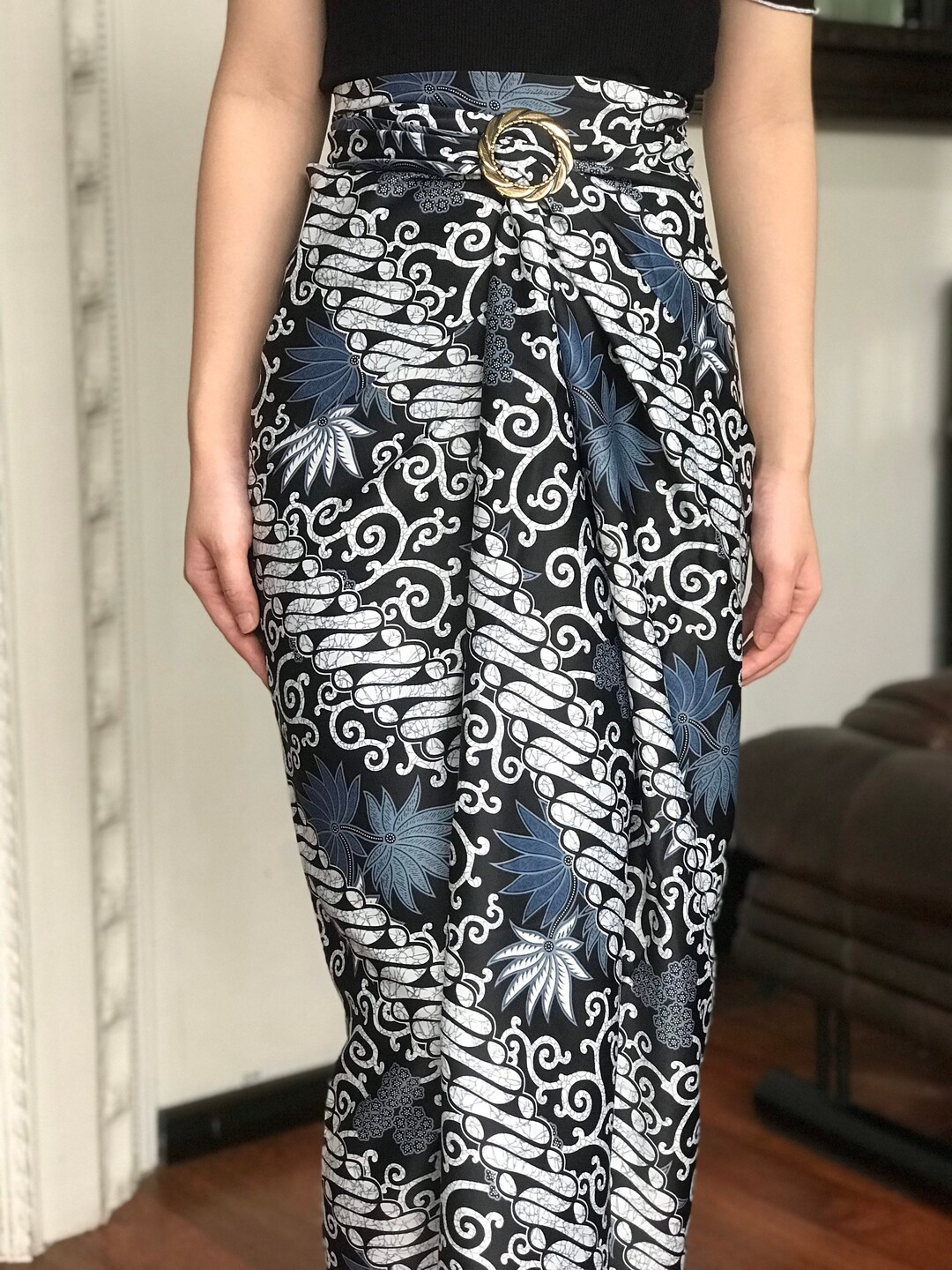 Monochrome Batik Wrap Skirt, Bali Skirt, Beach Cover Up - Etsy