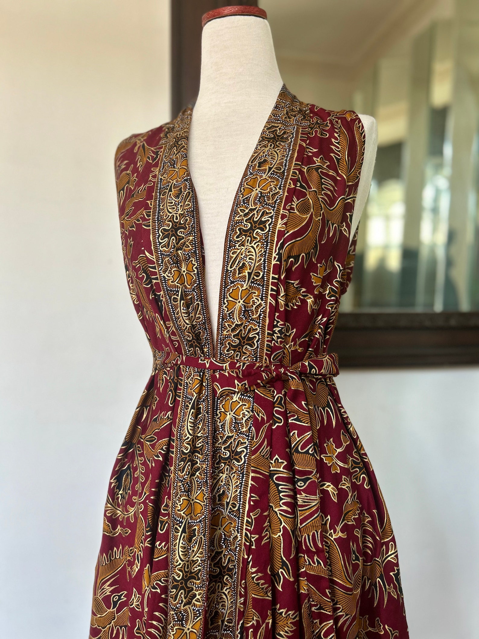 Maroon Batik Outer Womens Modern Batik Vest Batik Cardigan - Etsy