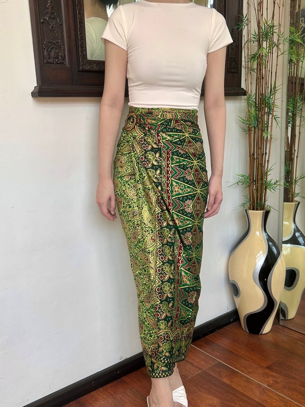Ethnic Batik Wrap Skirt, Batik Pattern Skirt, Wrap Skirt, Batik Skirt ...