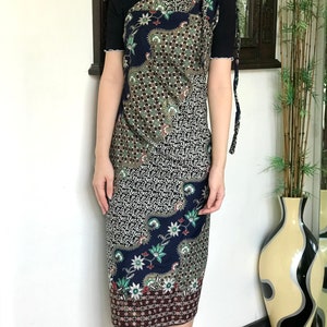 Navy Batik Wrap Skirt, Bali Beach Skirt, Becah Cover Ups - Etsy