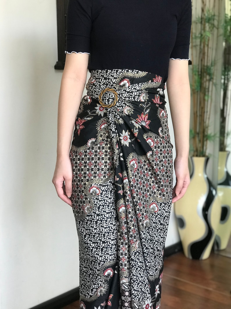 Black Batik Wrap Skirt, Bali Beach Skirt, Becah Cover Ups - Etsy