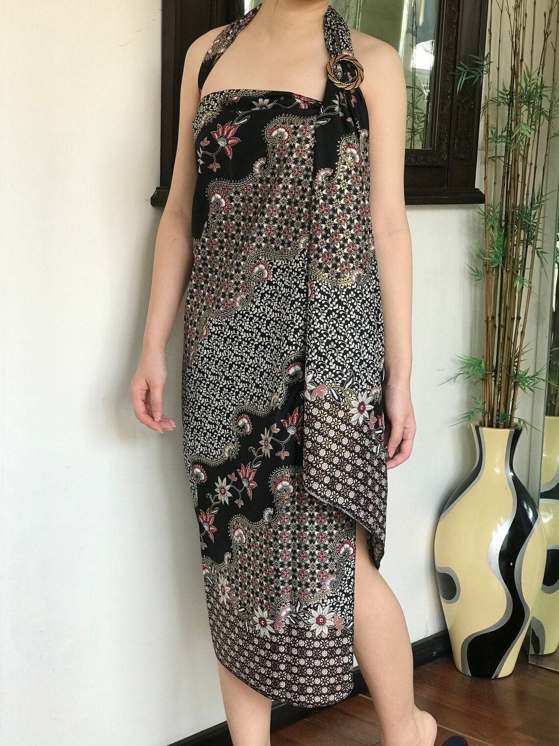Black Batik Wrap Skirt, Bali Beach Skirt, Becah Cover Ups - Etsy