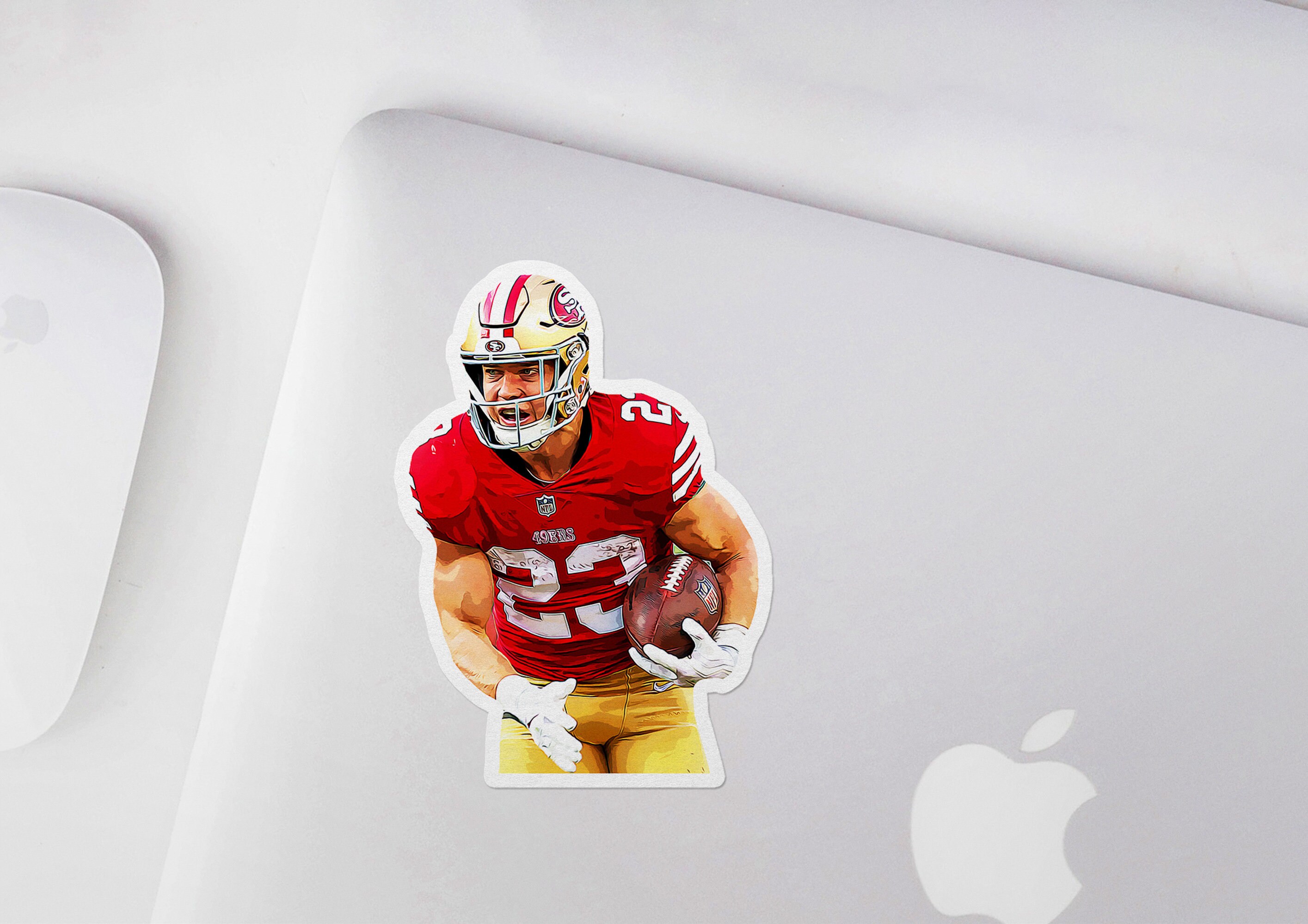 Christian McCaffrey San Francisco 49ers Football Glossy Sticker Vinyl ...