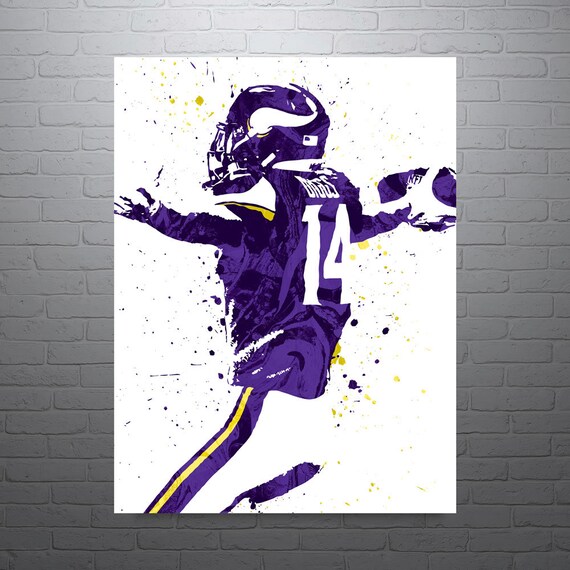 Stefon Diggs Minnesota Vikings Football Poster Man Cave | Etsy