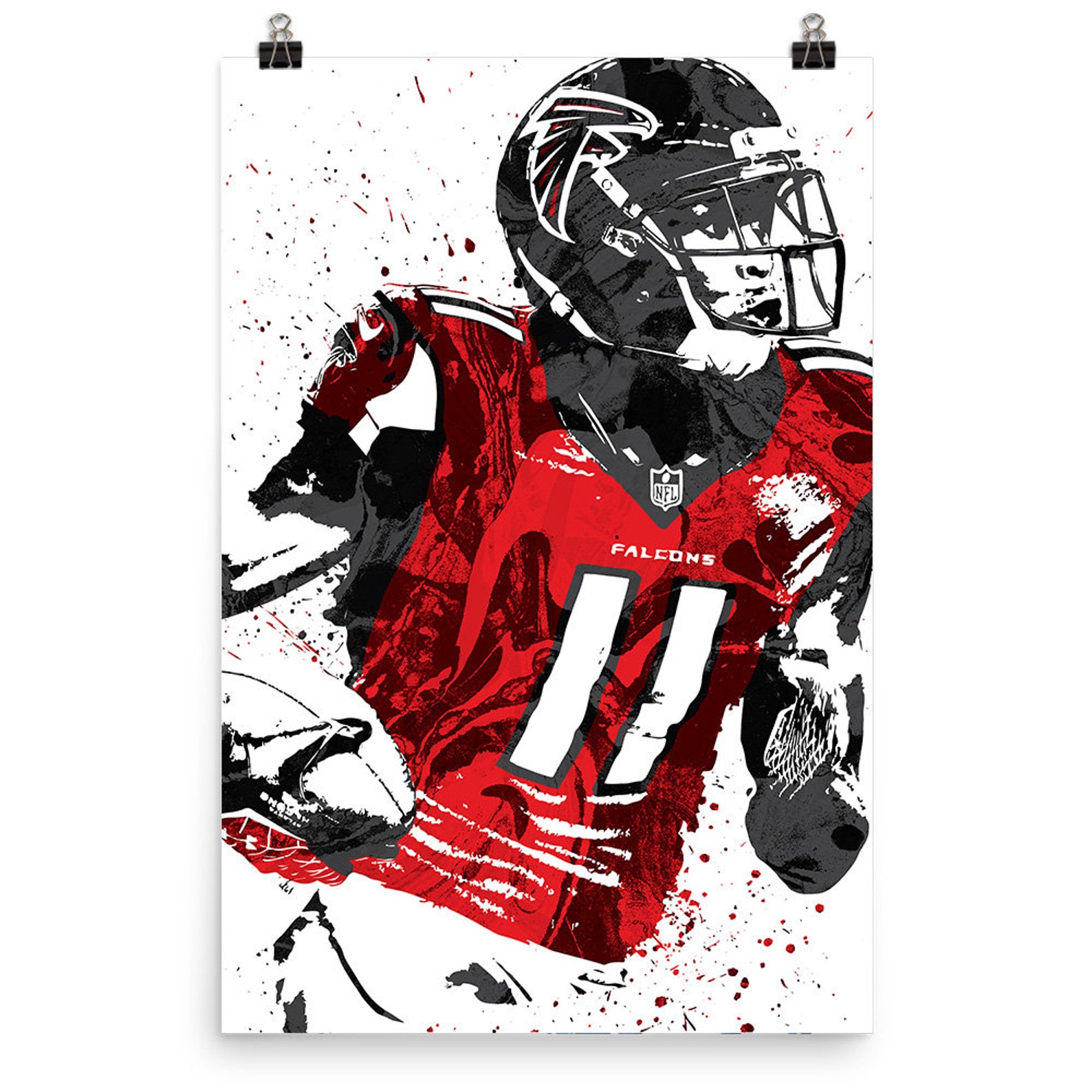 Julio Jones Atlanta Falcons Football Poster Man Cave Sports | Etsy