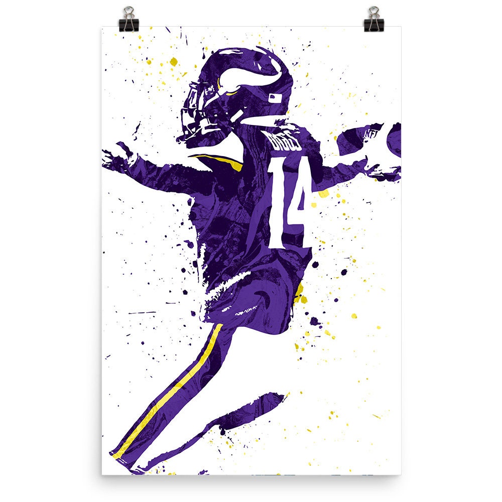 Stefon Diggs Minnesota Vikings Football Poster Man Cave | Etsy