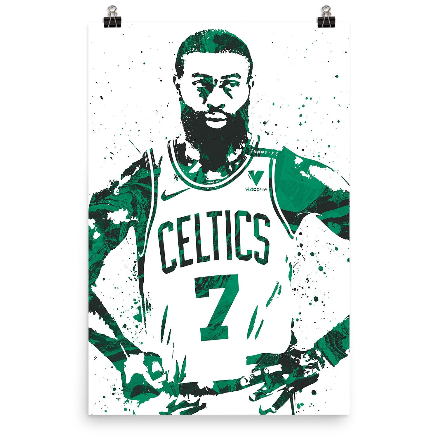 Jaylen Brown Boston Celtics Basketball White Jersey Poster - Etsy