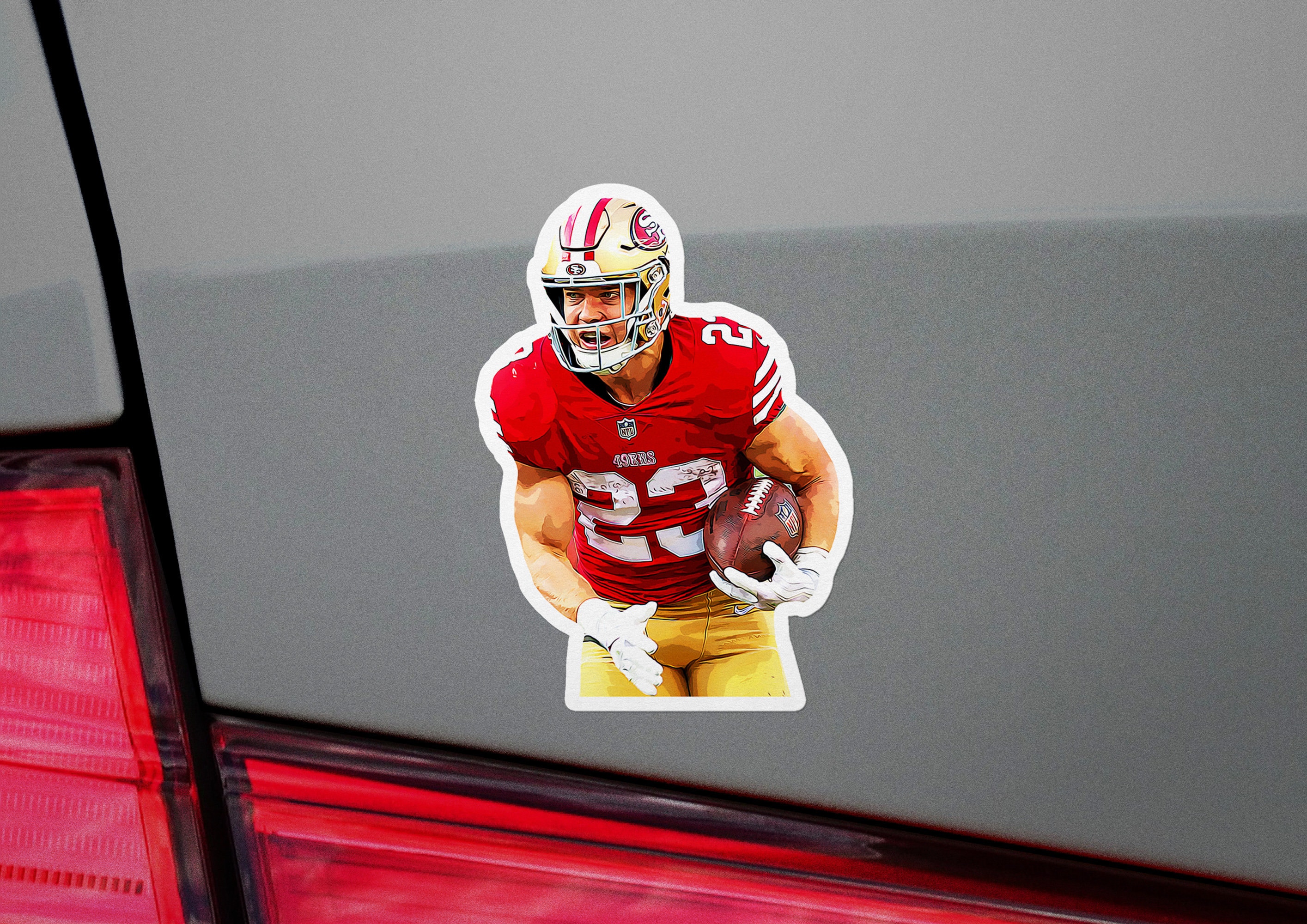 Christian McCaffrey San Francisco 49ers Football Glossy Sticker Vinyl ...