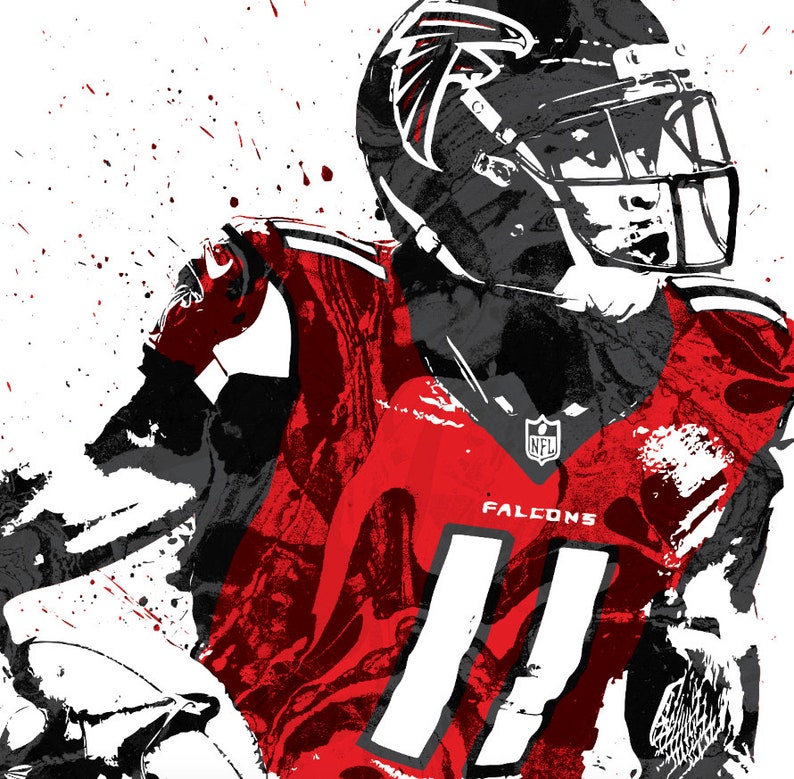 Julio Jones Atlanta Falcons Football Poster Man Cave Sports | Etsy