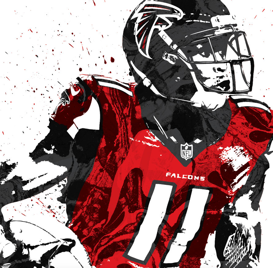 Julio Jones Atlanta Falcons Football Poster Man Cave Sports | Etsy