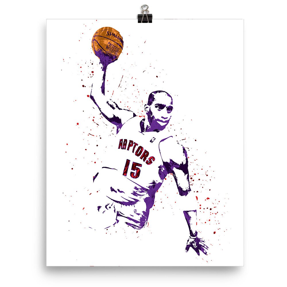 Vince Carter Toronto Raptors Basketball Poster Man Cave | Etsy