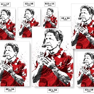 Nick Saban Alabama Crimson Tide Football Poster Man Cave - Etsy