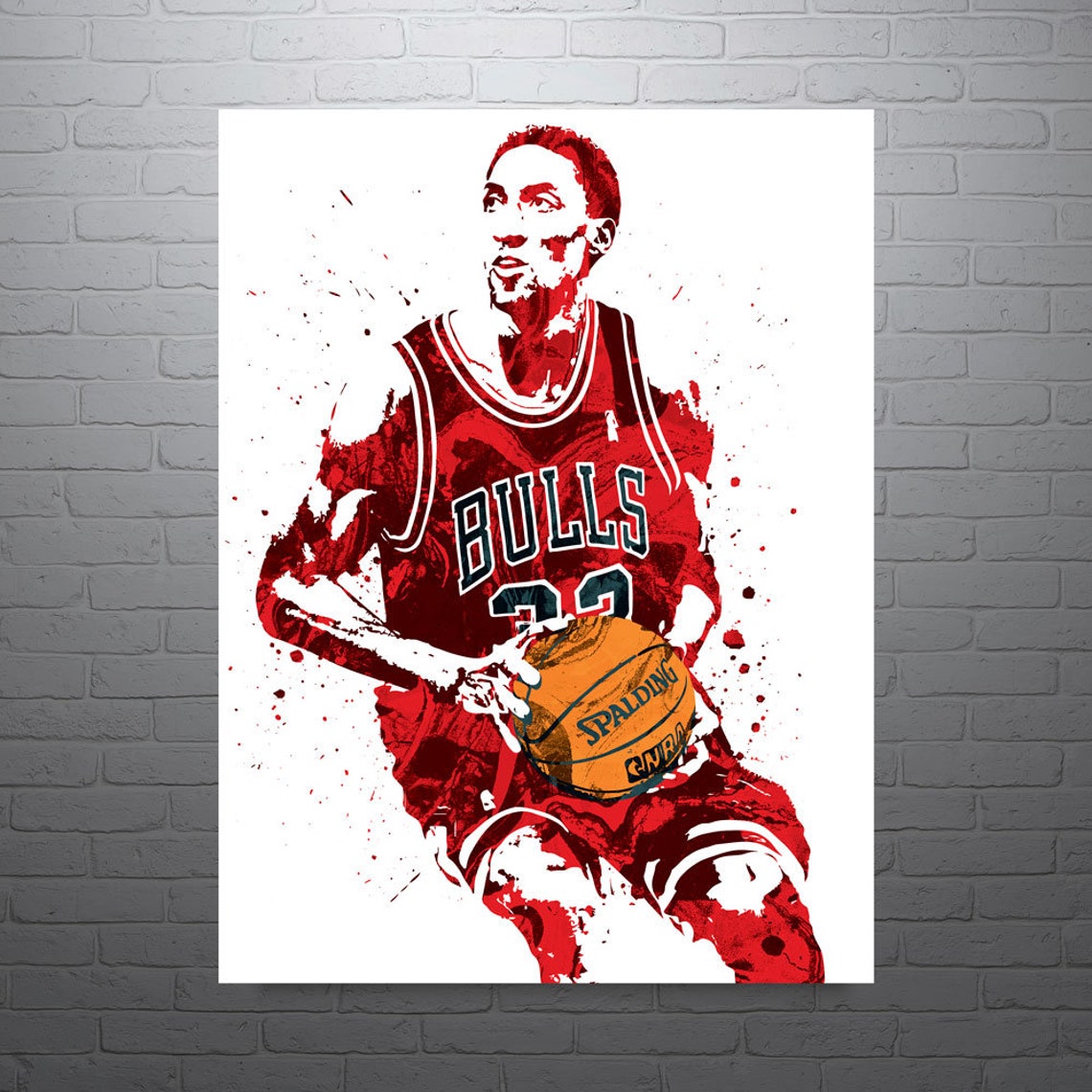 Scottie Pippen Chicago Bulls Basketball Poster Man Cave - Etsy