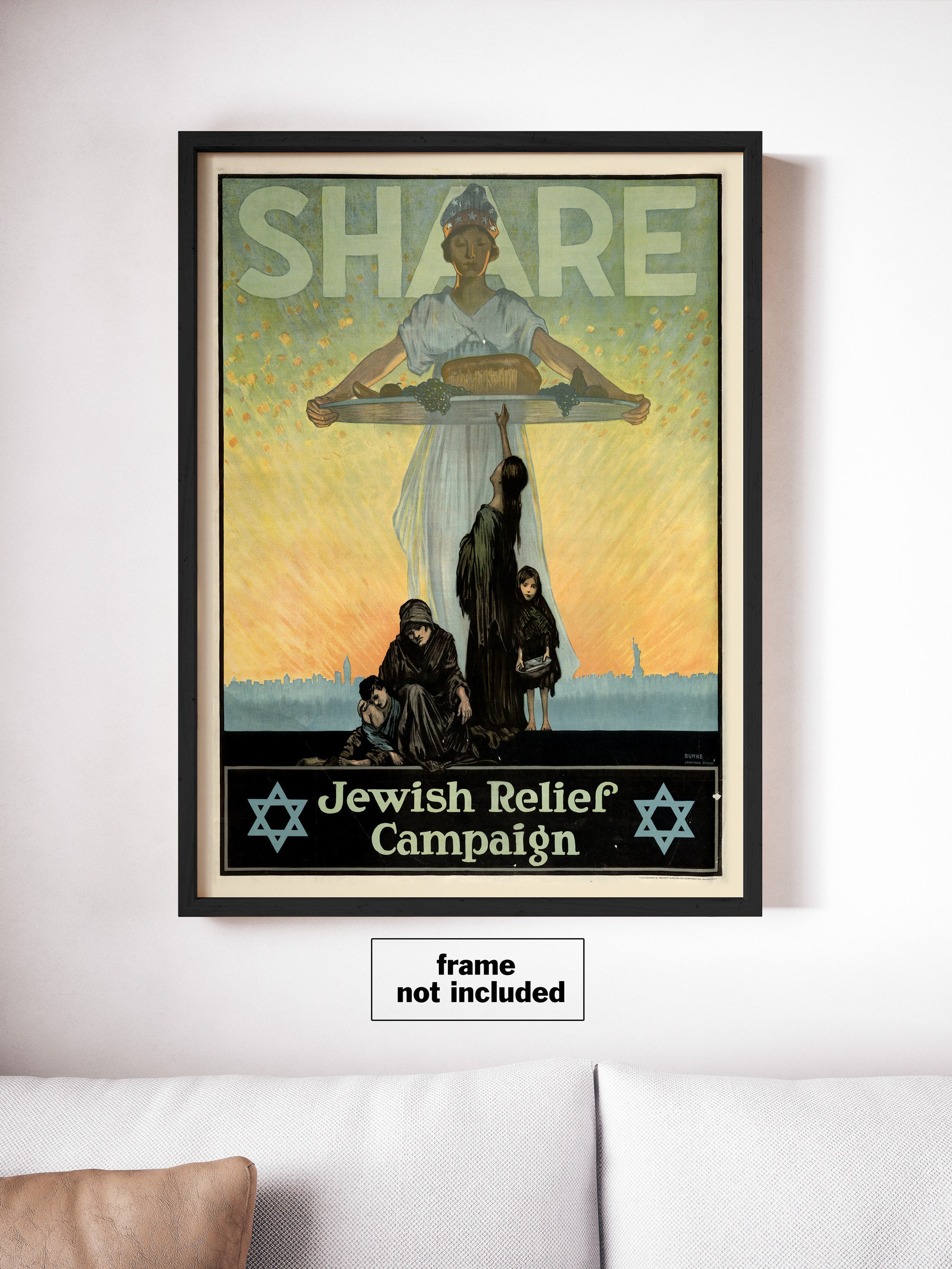 Share-jewish Relief Campaign Vintage Print-free US SHIPPING - Etsy