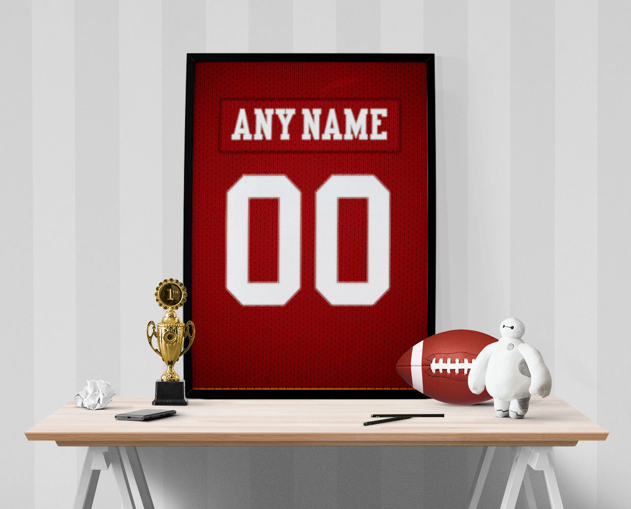 San Francisco 49ers Jersey Poster Print Personalized Any | Etsy
