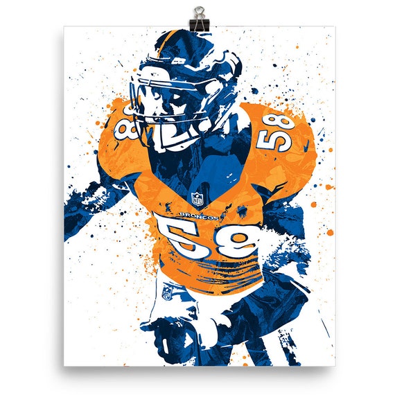 Cartoon Football Helmet Broncos