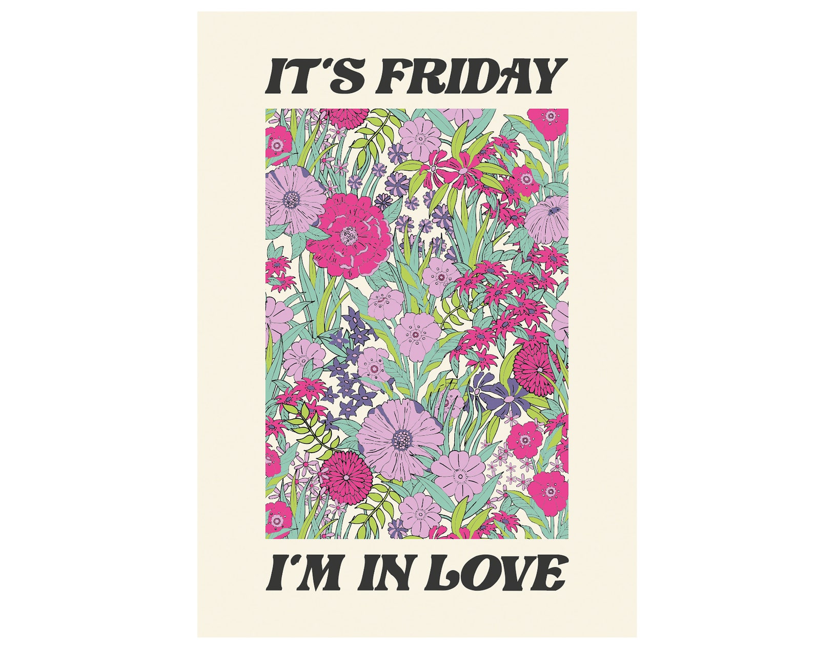 The Cure Friday Im in Love Lyrics the Cure Fan Art Gig - Etsy UK