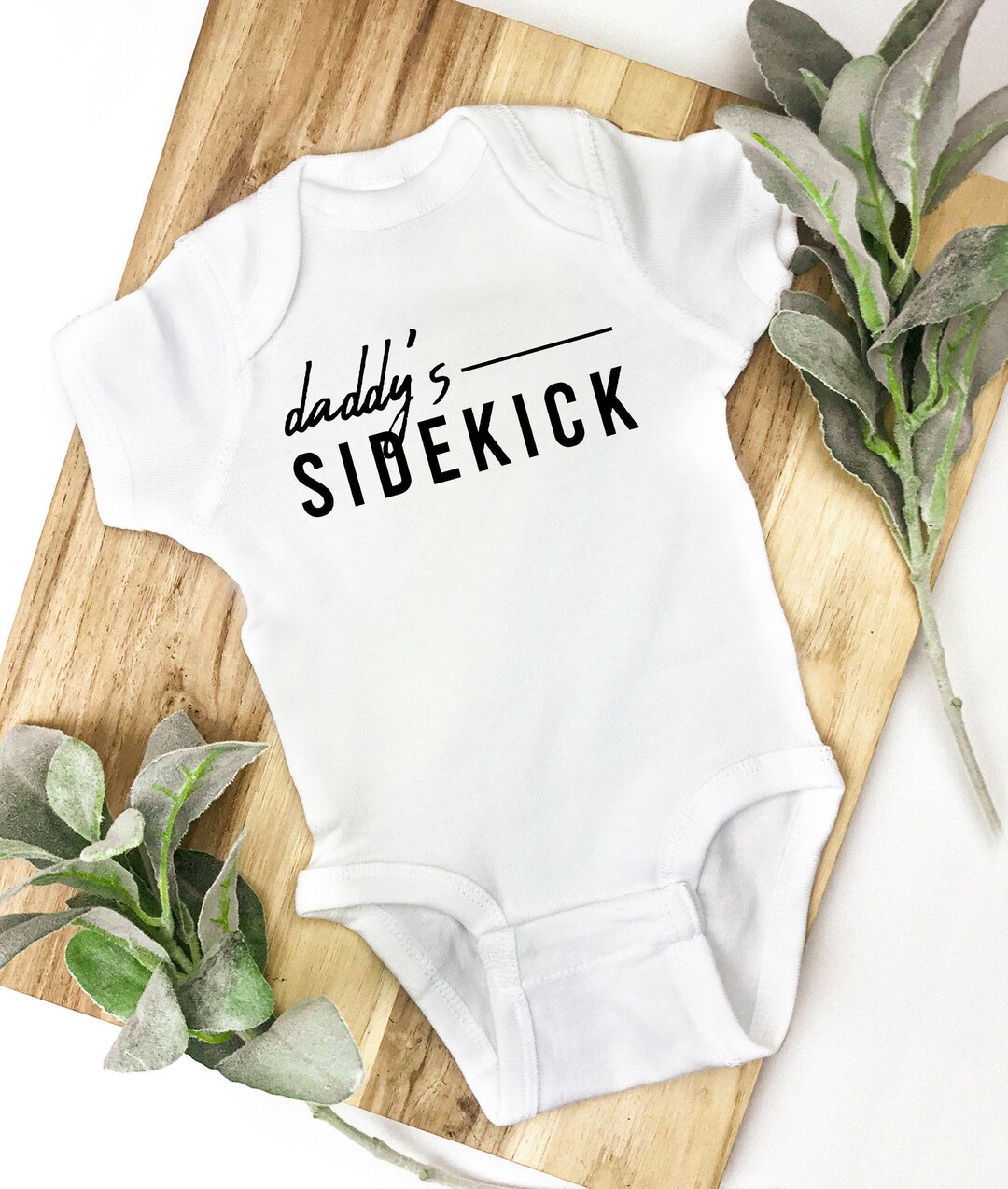 Daddy's Sidekick Bodysuit Svg﹒baby Shower Bodysuit﹒baby Bodysuit ﹒baby ...
