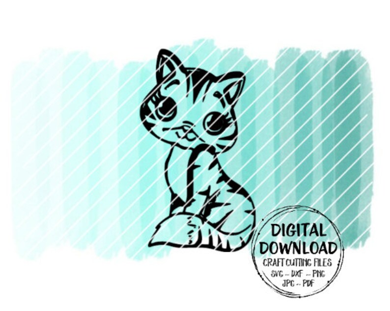 Kitten SVG Cat SVG Animal SVG Cut File Instant Download Digital ...