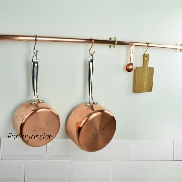 Brass Rail and Hooks - Etsy