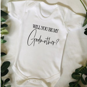 Will You Be My Godmother Godfather Baby Vest, Pregnancy Reveal to Godparent Proposal, Expectant ...