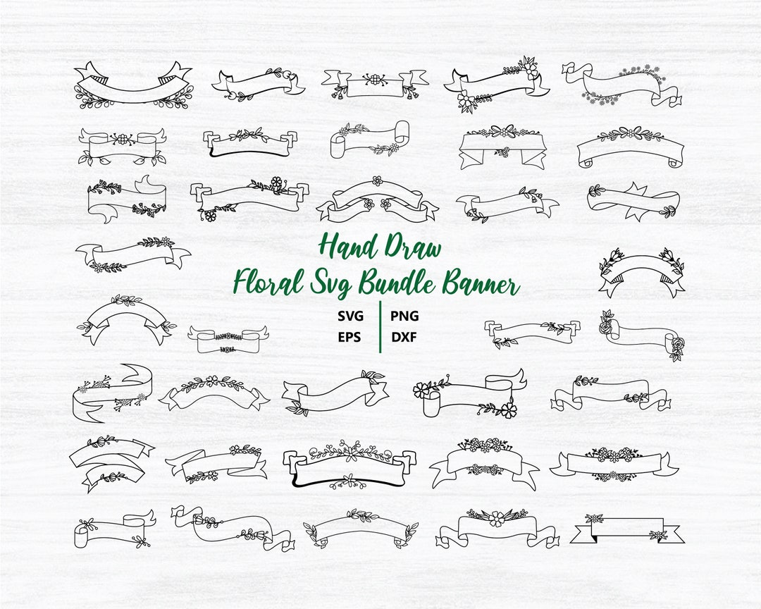 Banner SVG Bundle - Etsy