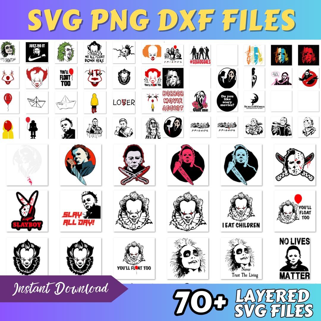 Halloween Horror SVG Bundle: 70+ Layered Files - Etsy