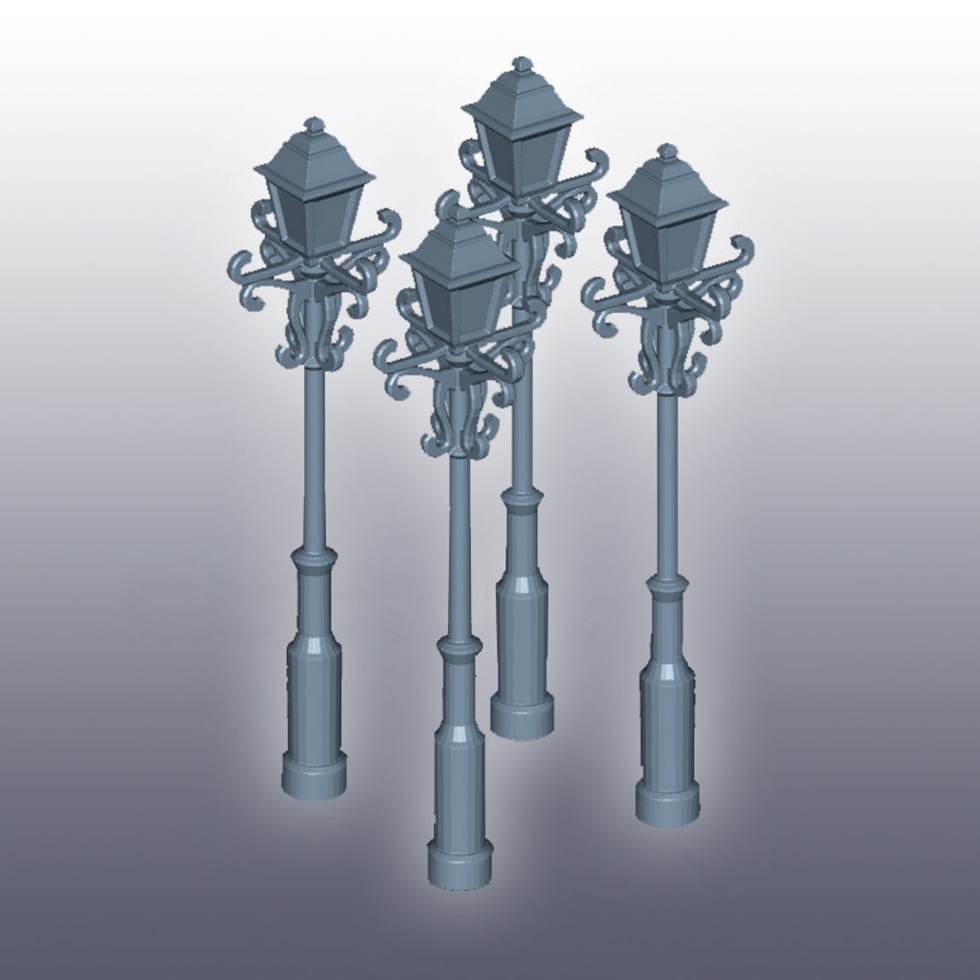 Street Lamp 28mm Scale Terrain Miniature Set - Etsy