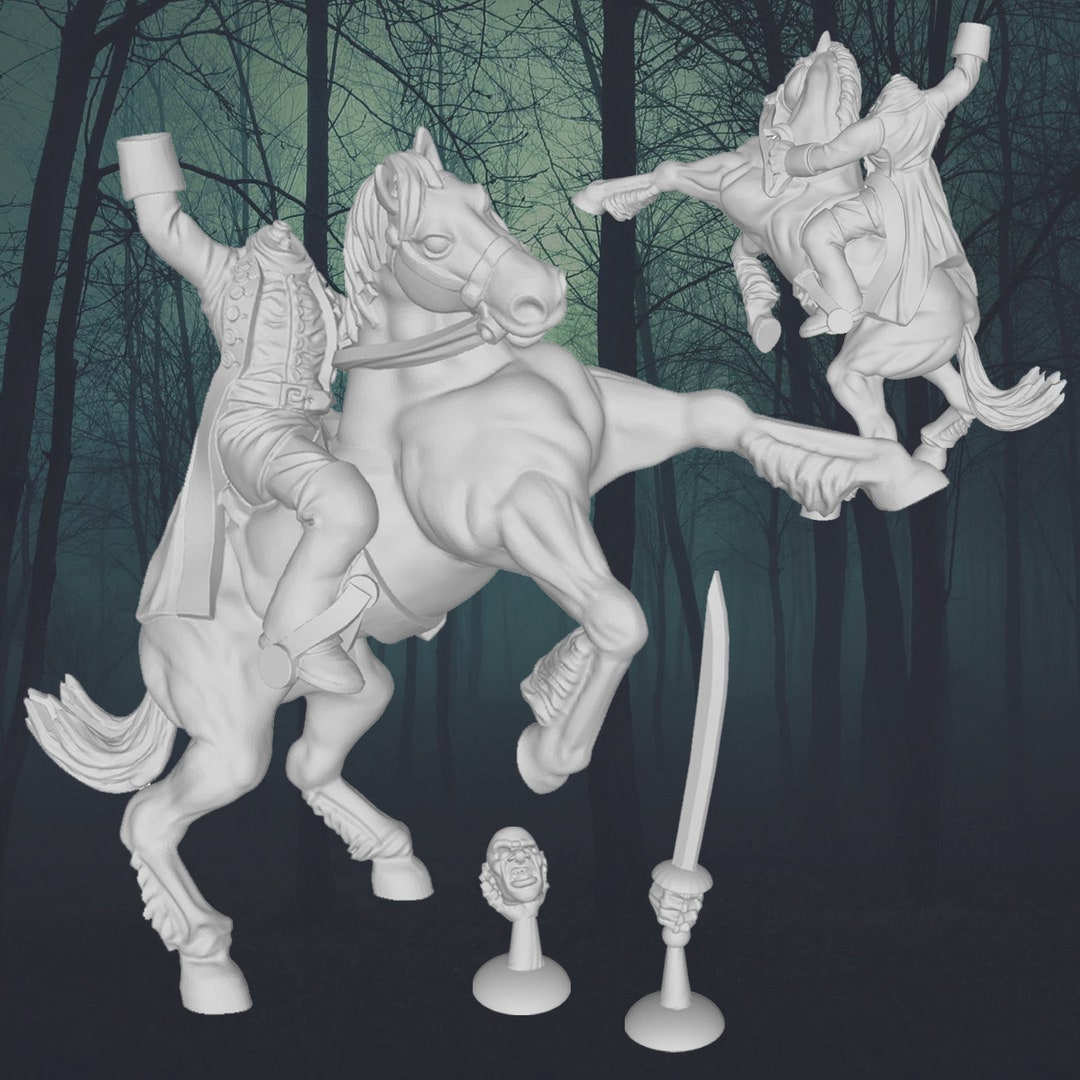 Headless Horseman Dnd Wargame Miniature - Etsy
