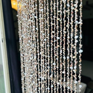 Boho Beaded Sea Shell Door Curtain: Handmade Coastal Decor - Etsy