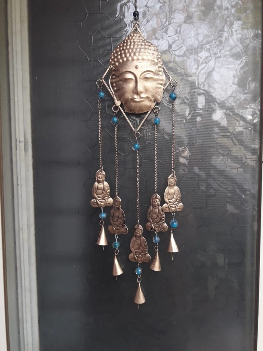 Metal Goddess Buddha Wind Chime: Spiritual Sun Catcher Wall Decor - Etsy