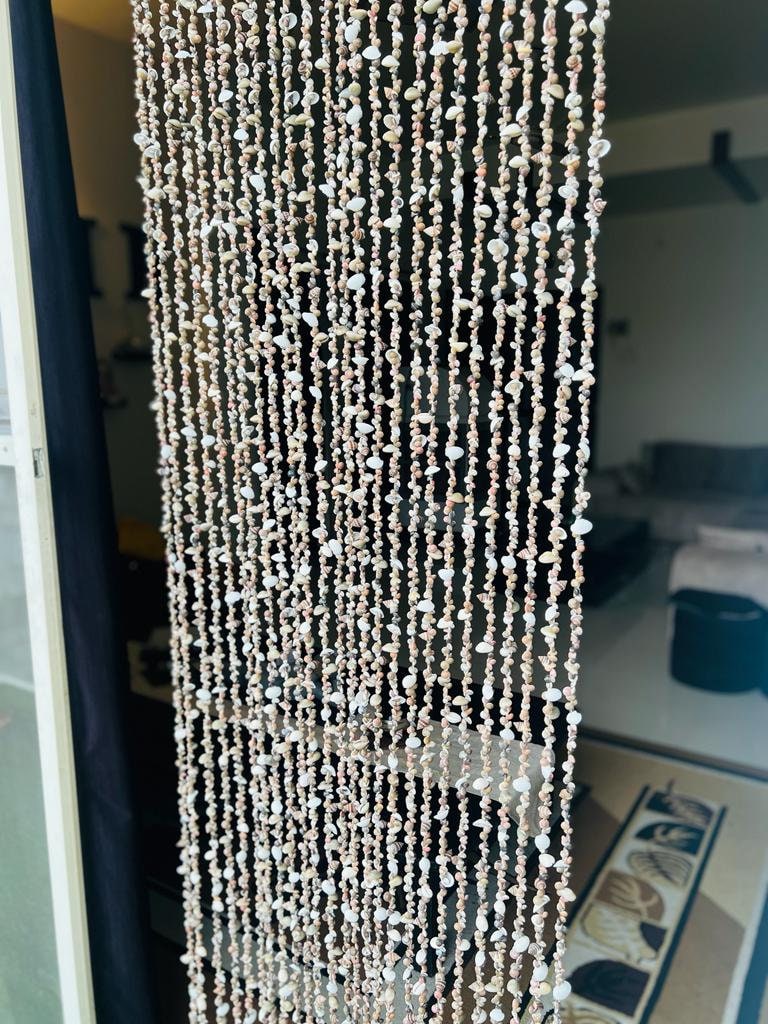 Boho Beaded Sea Shell Door Curtain: Handmade Coastal Decor - Etsy