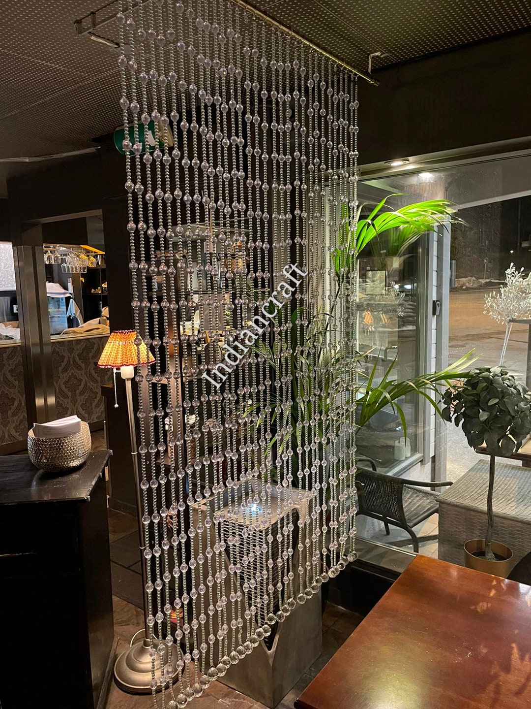 Handmade Crystal Beaded Curtain: Glass Bead Strings, 182cm - Etsy