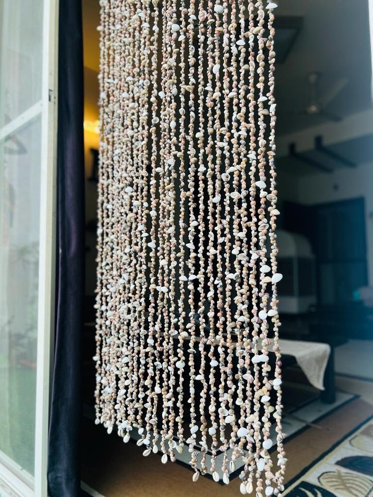 Boho Beaded Sea Shell Door Curtain: Handmade Coastal Decor - Etsy
