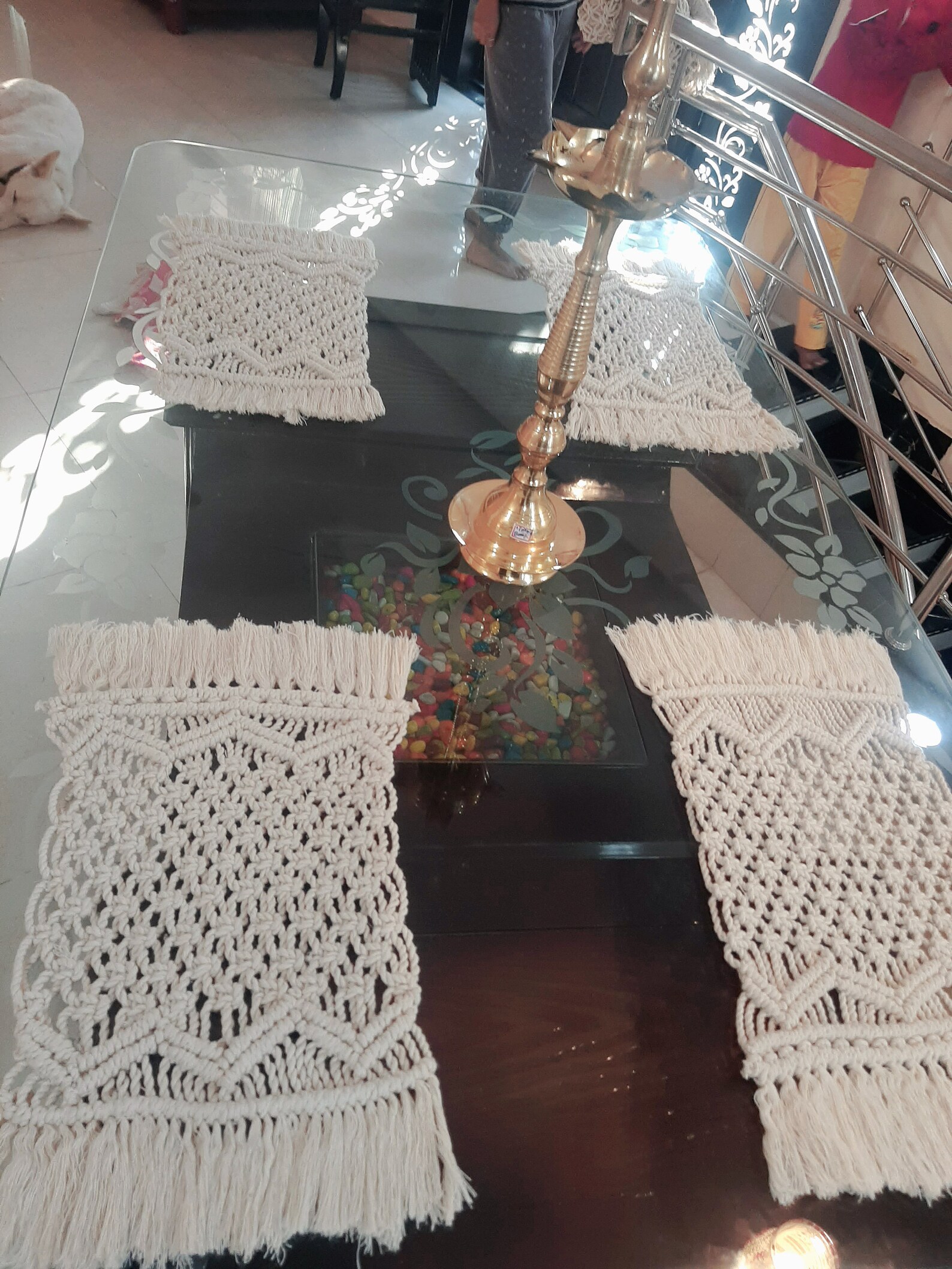 Macrame Place Mat Dinning Mat Furniture Protector Dining - Etsy